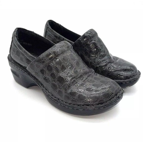 Born | Shoes | Boc Clogs Womens 65 Croc Embossed Gray Born Concept Slip ...